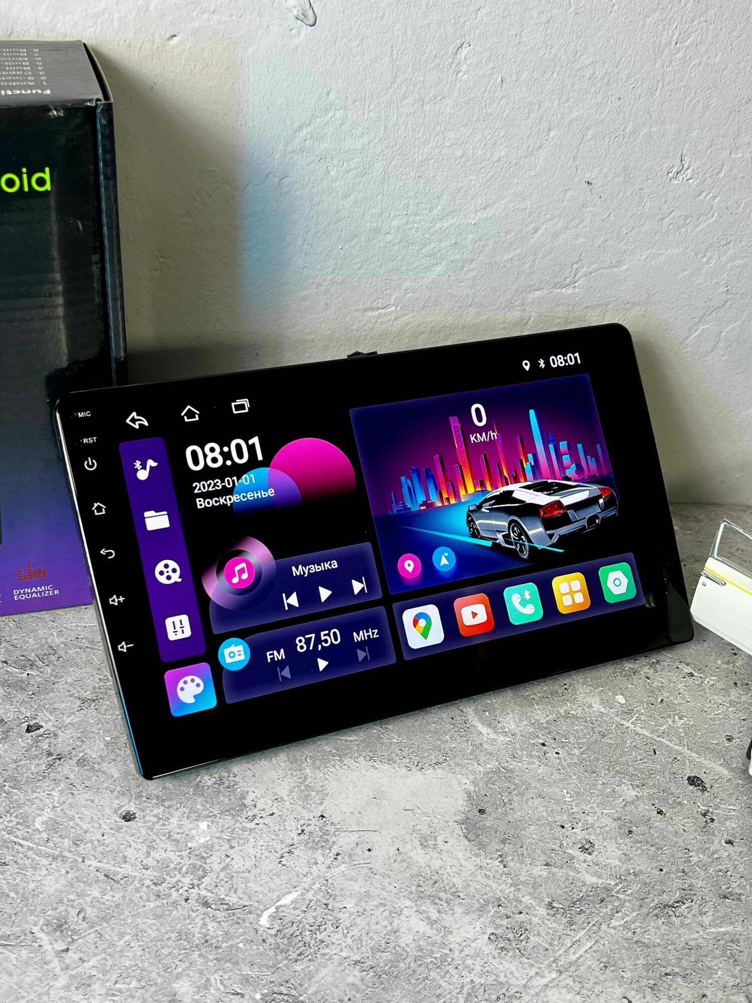 Магнитола для авто с блютуз 2 din 9 дюймов андроид