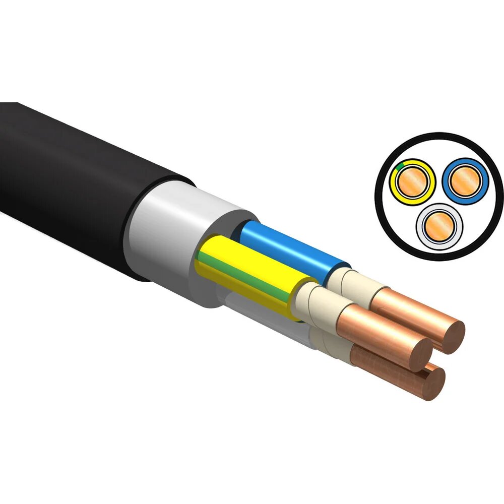 Кабель ВВГнг(А)-FRLS iTOK 3x1,5 ГОСТ (100 метров) i-KPP-VVGNG-FRLS-315-100, 5 мм