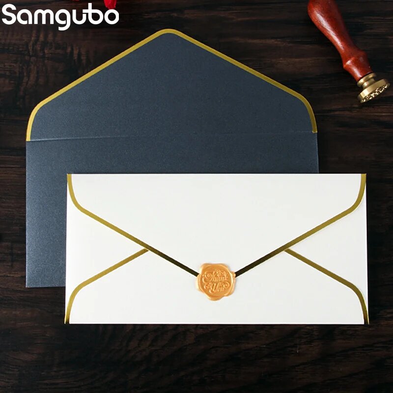 10 серых подарочных конвертов Samgubo