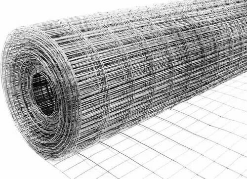 Сетка сварная оцинкованная яч. 100х62,5 мм, d 1.8 мм, 1.5х20 м для забора, ограждения, армирования