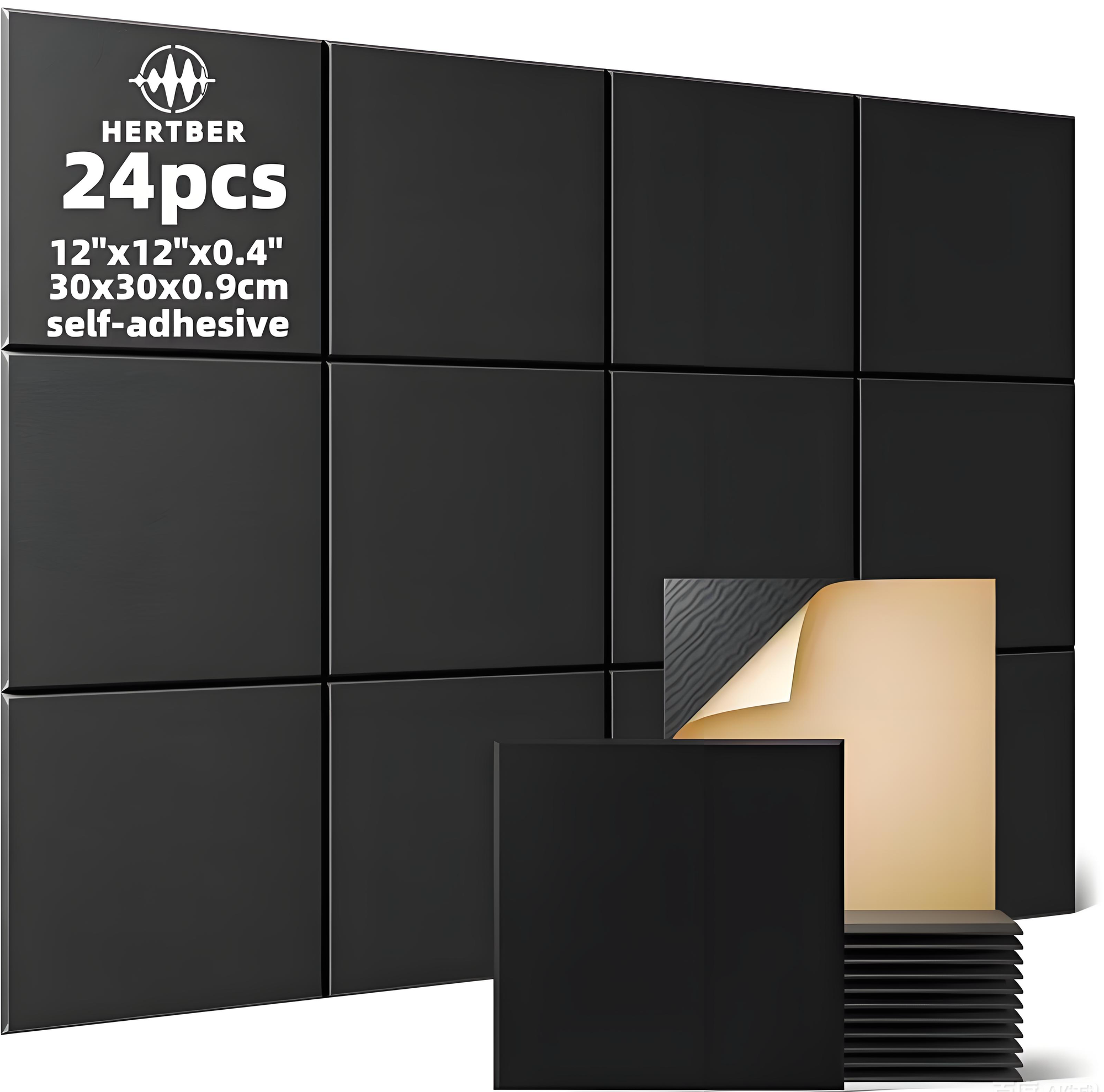 24 кусочков высококачественного звукоизоляционного хлопка 30*30*0.9см