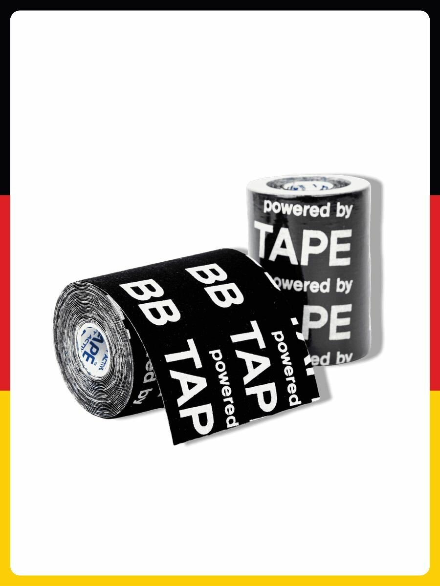 Кинезиотейп BBTape Standard 10cm Black Logo