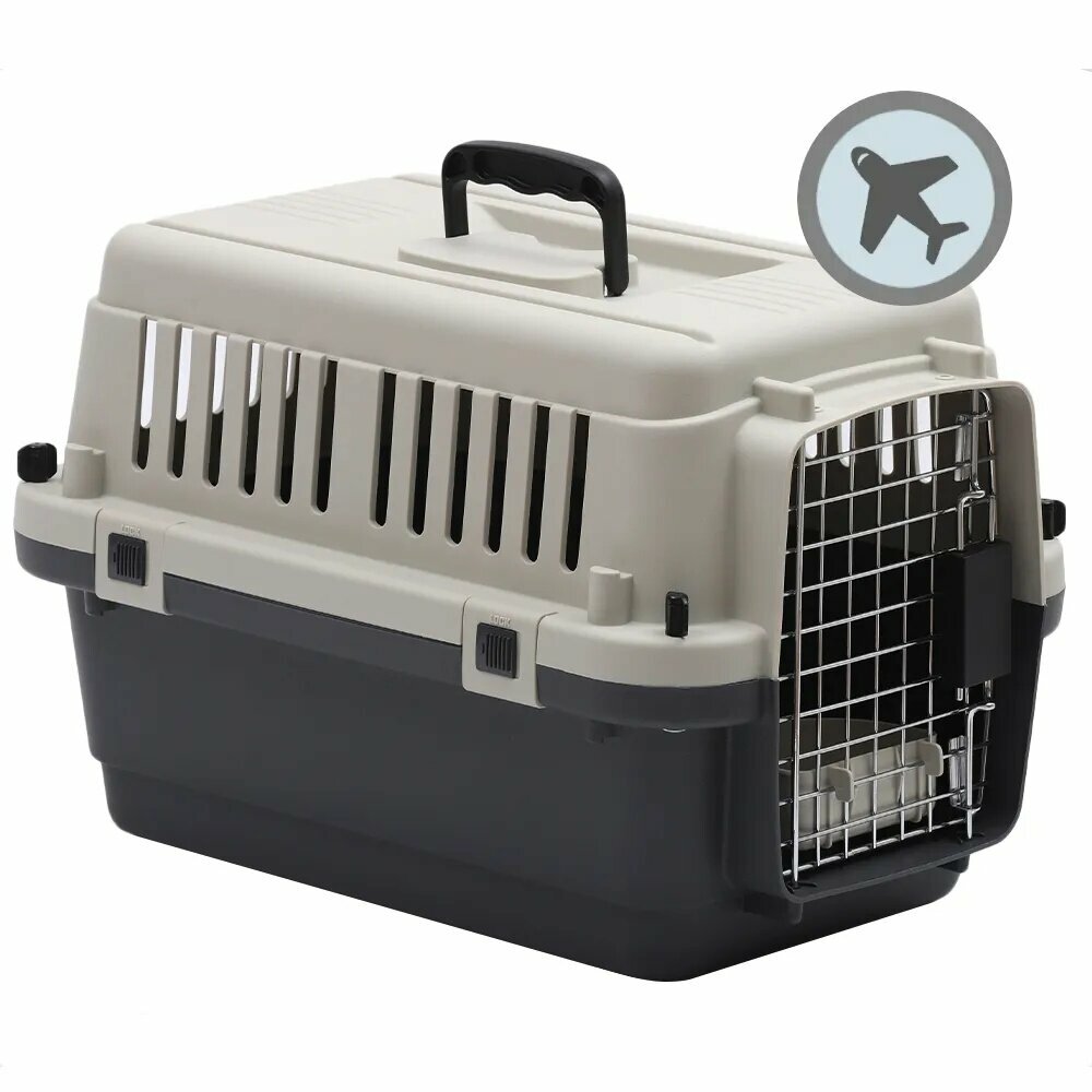 Переноска Pet Choice Departures Range 50х33х33 см до 5 кг стандарт IATA / Пластиковая перевозка для кошек собак мелких пород / Контейнер для животных в самолет или в машину