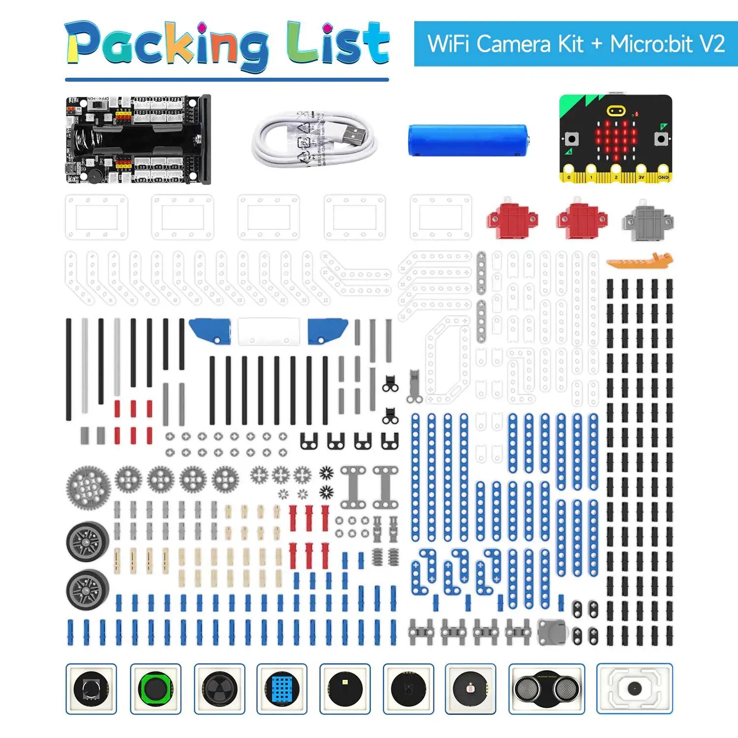 Конструктор Yahboom 16 в 1 Microbit V2 CAM