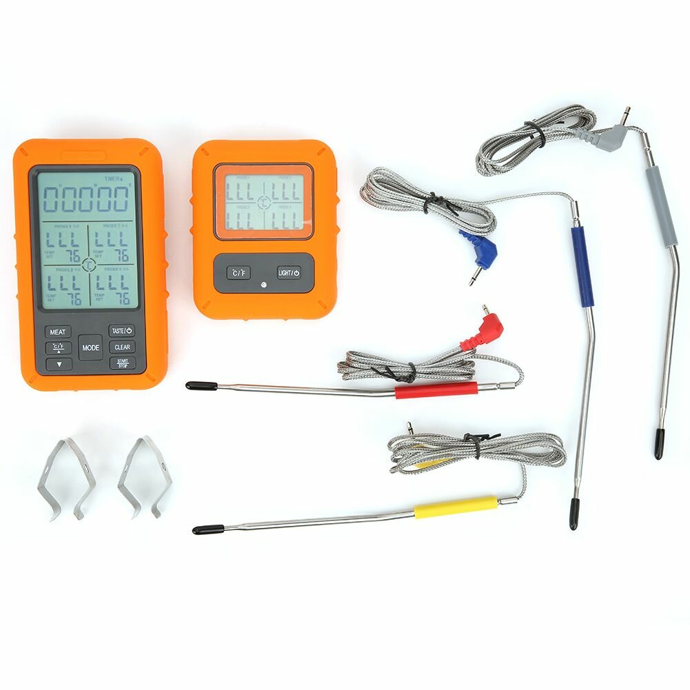 TS TP40 Беспроводной пищевой термометр Электронный цифровой дисплей Измеритель температуры для кухни-барбекю (TS TP40 B (не водонепроницаемый зонд))