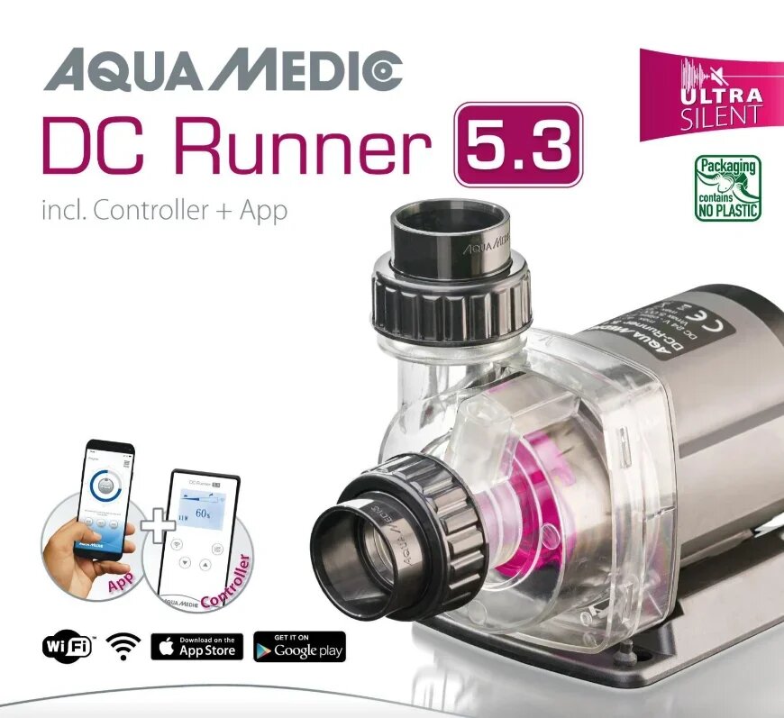 Aqua Medic DC Runner x.3 series 1.3 / 2.3/ 3.3/ 5.3/ 9.3 Мощный регулируемый универсальный насос с приложением для контроля для аквариумов