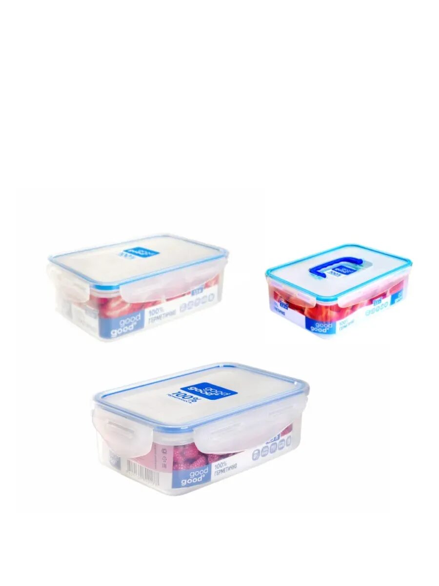 Набор контейнеров Pomi D'Oro, герметичные, полипропилен, 2/1,1/0,5 л, 3шт