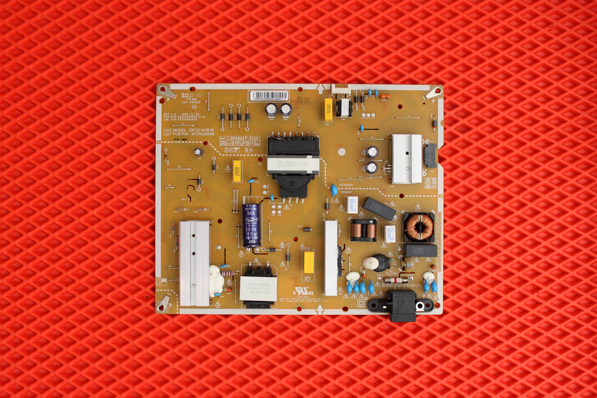 Блок питания (PSU) EAX69502502 (1.0) для телевизора LG 65UP77006LB в надёжной упаковке