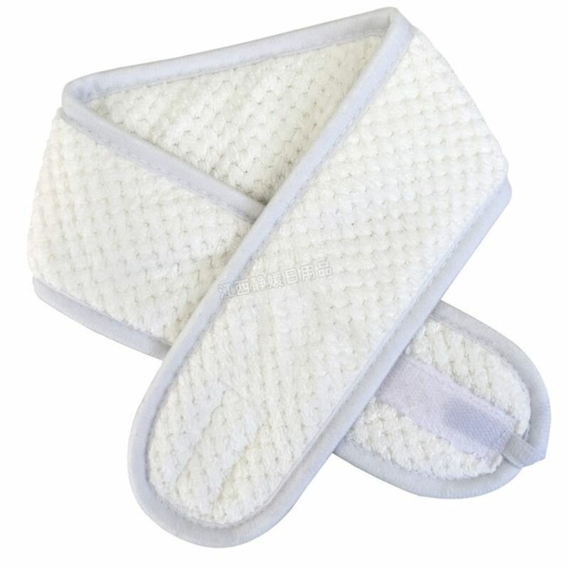 Впитывающая и теплая повязка для волос с ананасовой сеткой на липучке-белый