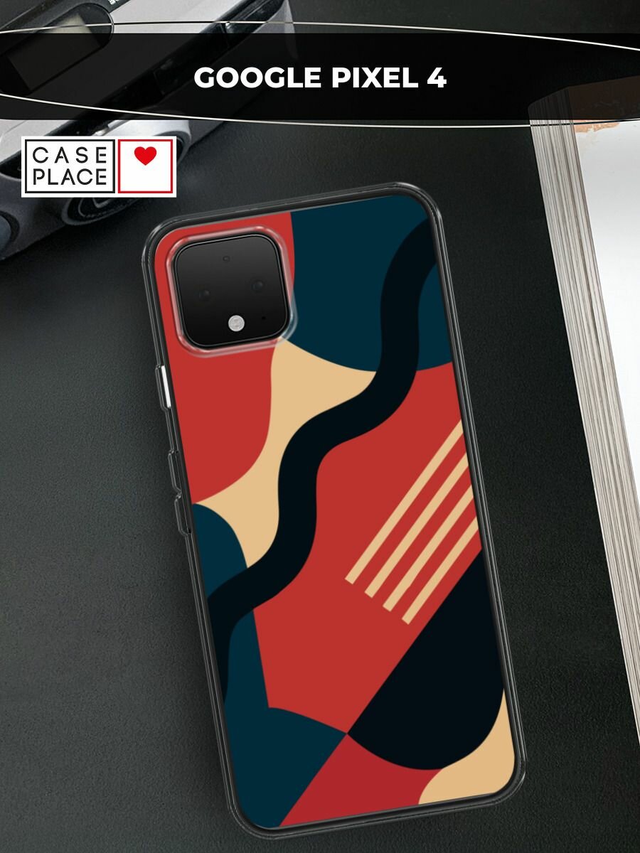 Чехол на Google Pixel 4 / Гугл Пиксель 4 с принтом Абстрактные линии