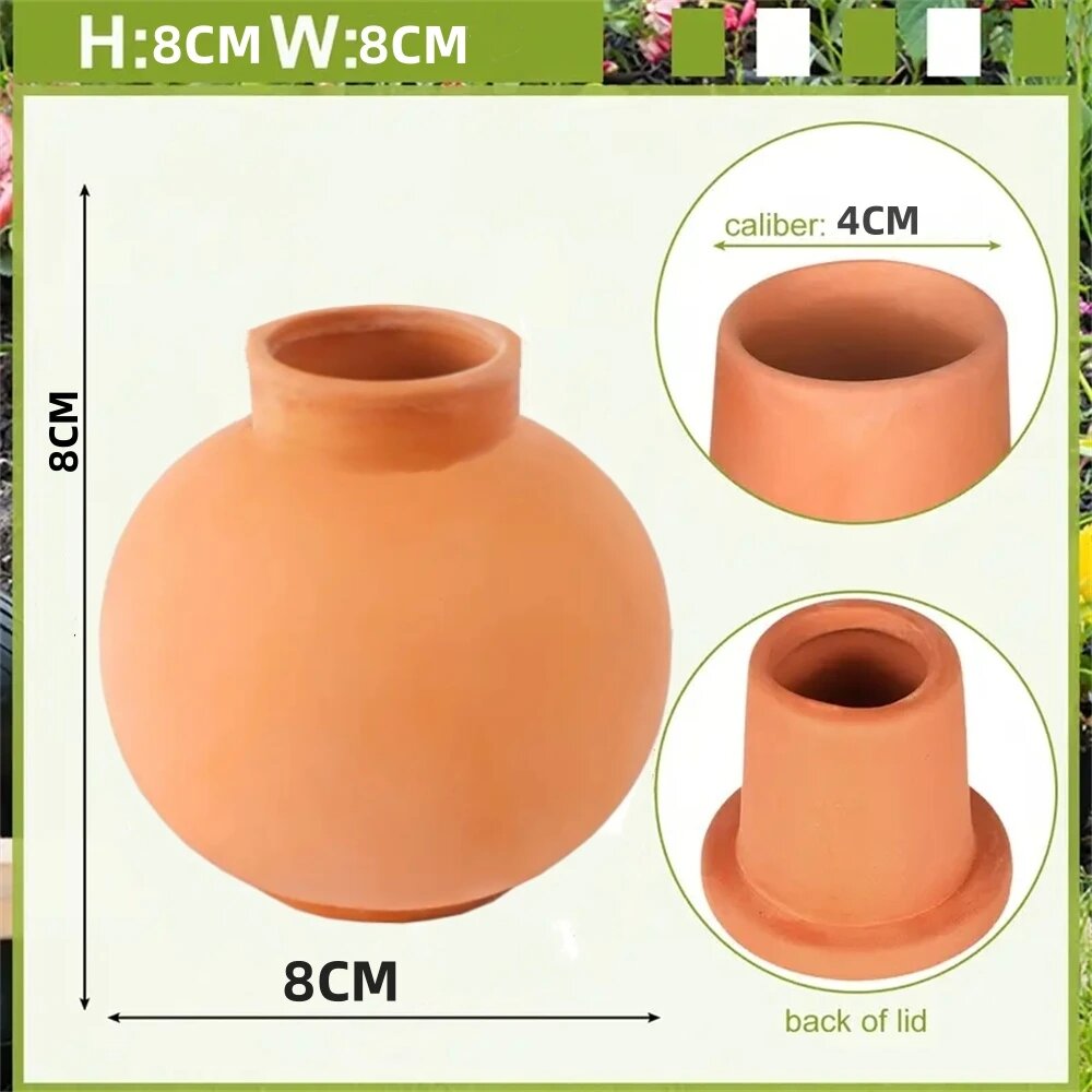 2 шт. автоматические шарики для полива растений, терракотовые шипы, керамические ленивые капельные ирригационные горшки, капельница для внутреннего/наружного сада, отдыха