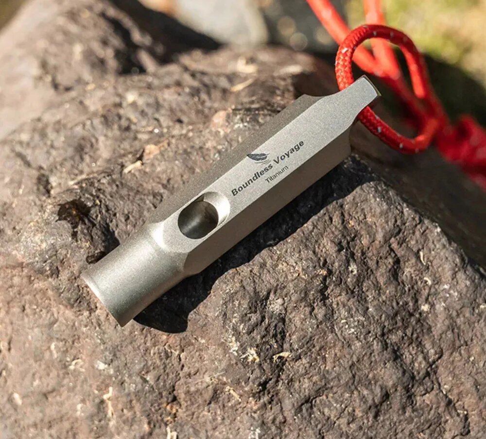 Свисток титановый Boundless Voyage, тактический спасательный свисток для тренировок