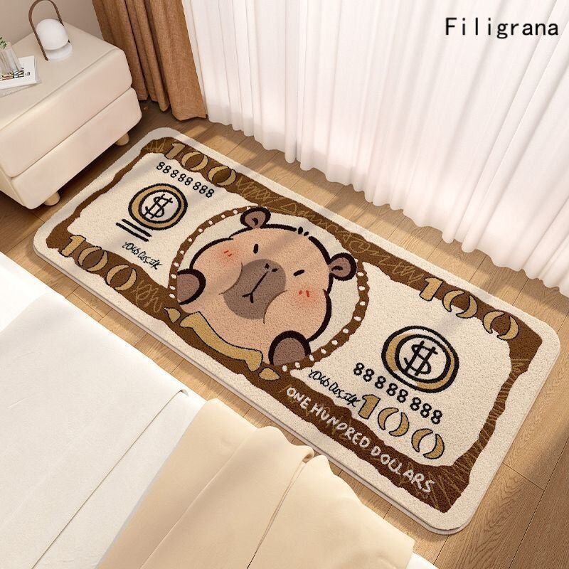 Ковер Filigrana Cute Kapibala из искусственного кашемира для гостиной и спальни, утолщённый, нескользящий80cmX200cm