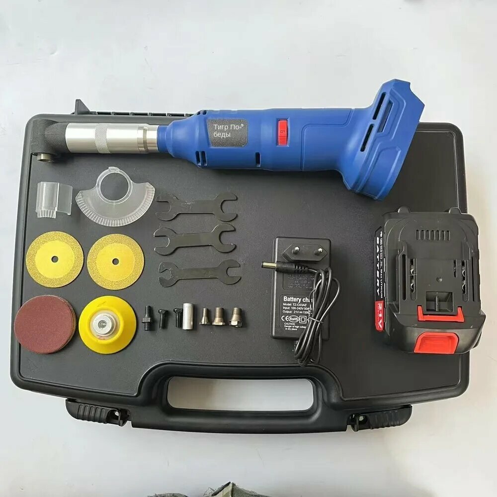 Угловой гравер аккумуляторный, беспроводной, 600Вт, микро болгарка для плитки, УШМ для тонких работ по керамограниту