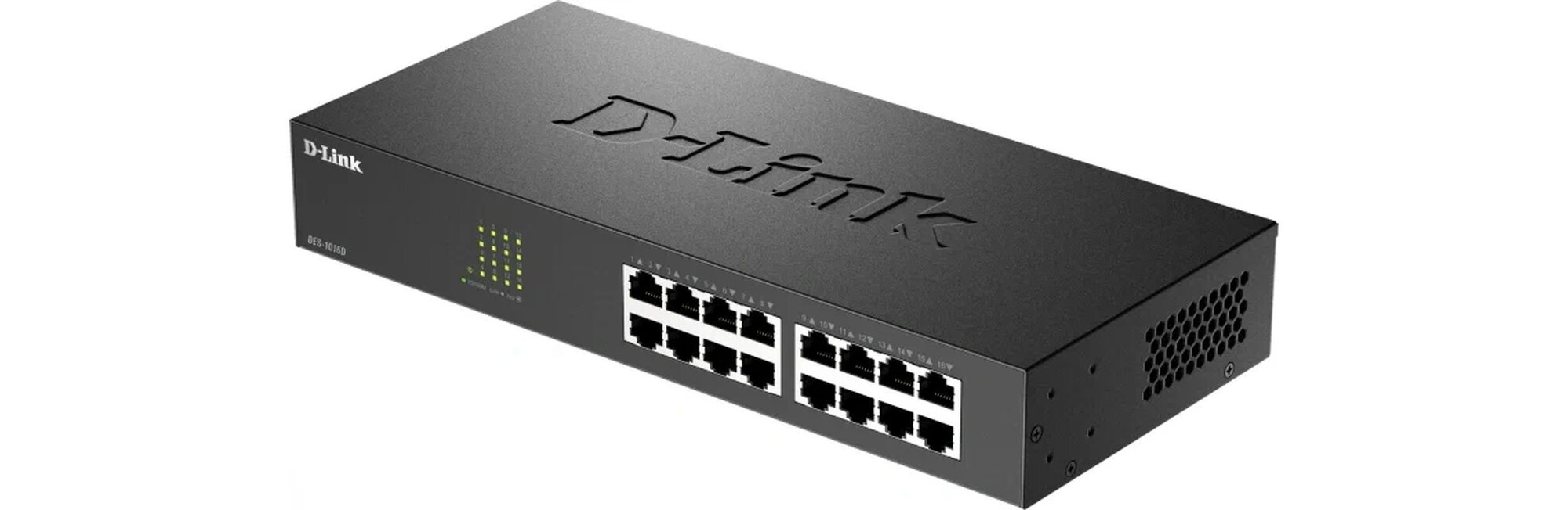 Коммутатор D-Link DES-1016D, неуправляемый, 16 портов 10/100Base-TX