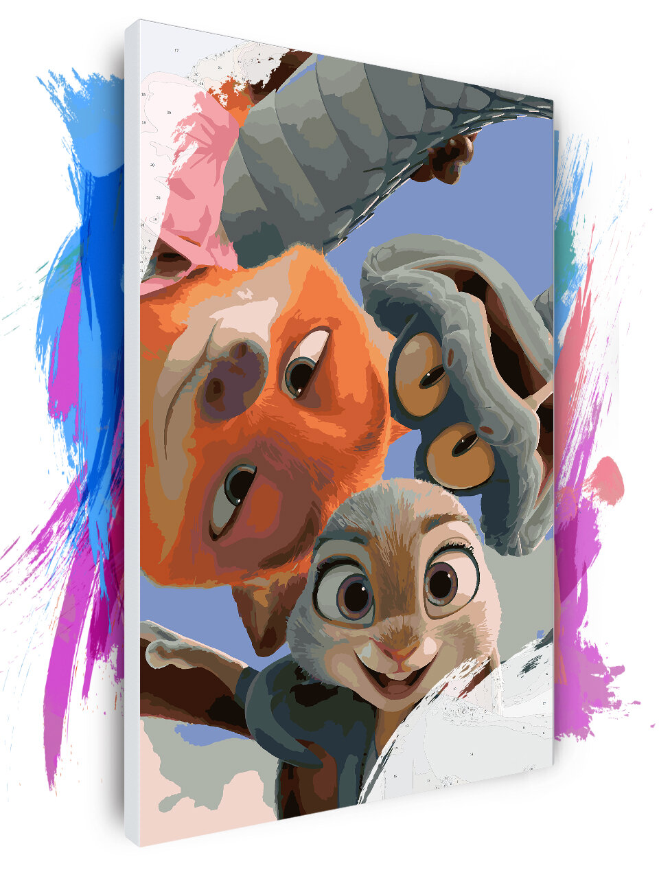 Картина по номерам на холсте Зверополис 2, 40 х 60 см