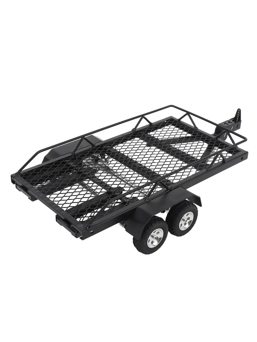 RC металлический бортовой прицеп с крюком и рампой