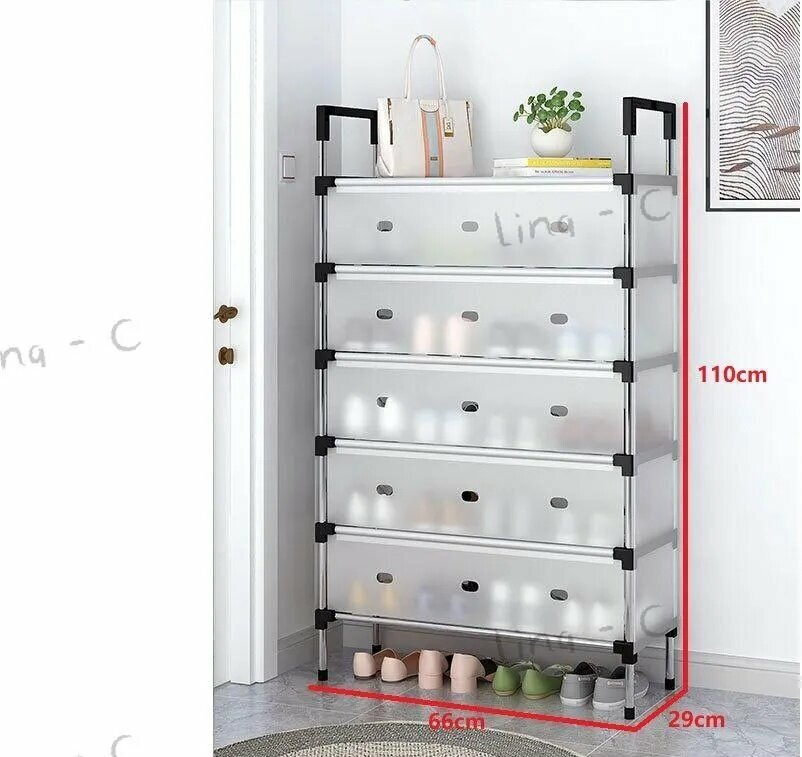 Обувница, Нержавеющая сталь, ABS пластик, 66х29х110 см