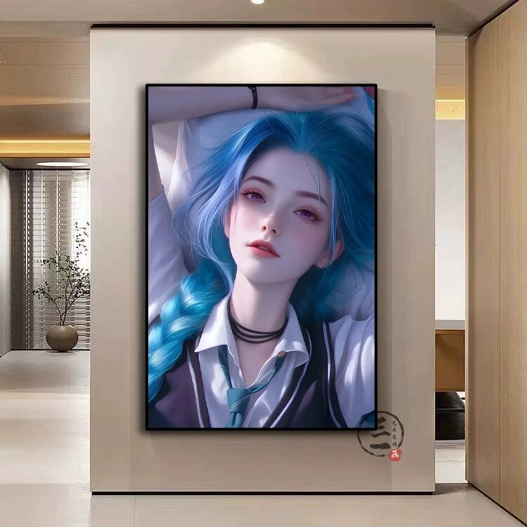 LOL Jinx League of Legends Rampage Лолита Живопись