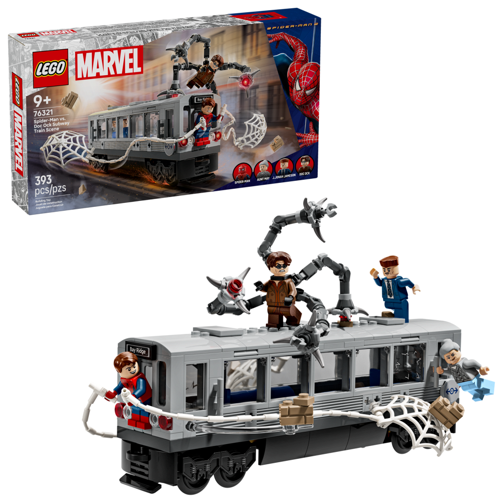 Конструктор LEGO Marvel Человек-паук сцена в метро 76321, 393 детали, от 9 лет