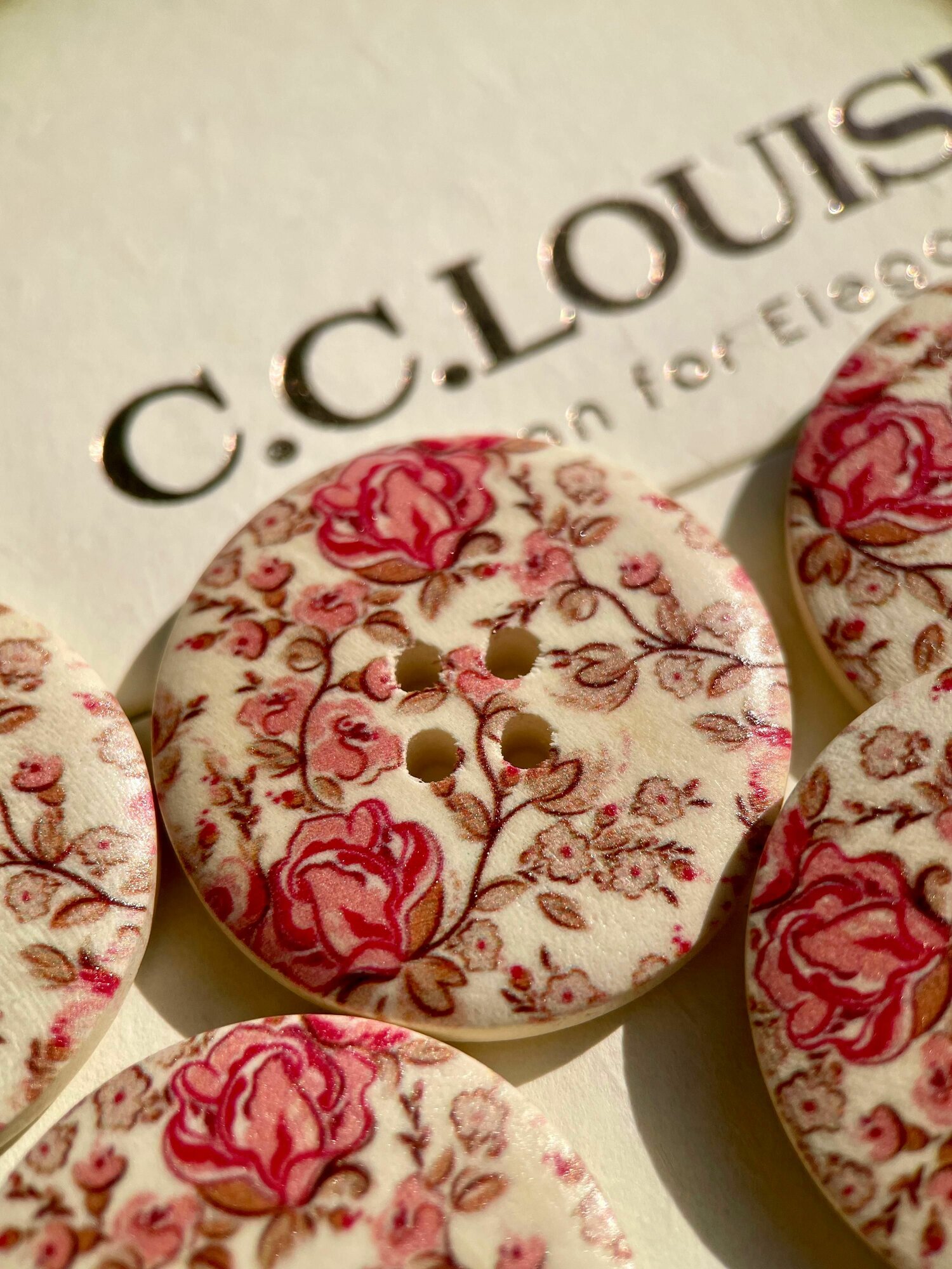 Деревянные декоративные пуговицы-цветы 30 мм, 6 шт, натуральное дерево, ретро-узор для детской и взрослой одежды, скрапбукинга и handmade