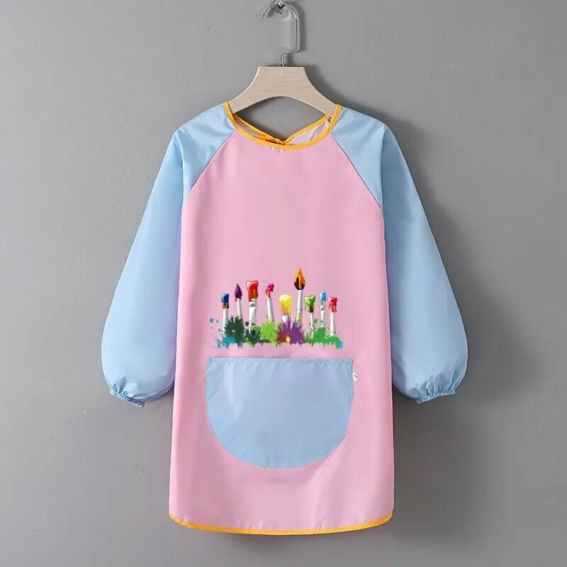 Фартук детский водонепроницаемый с длинным рукавом