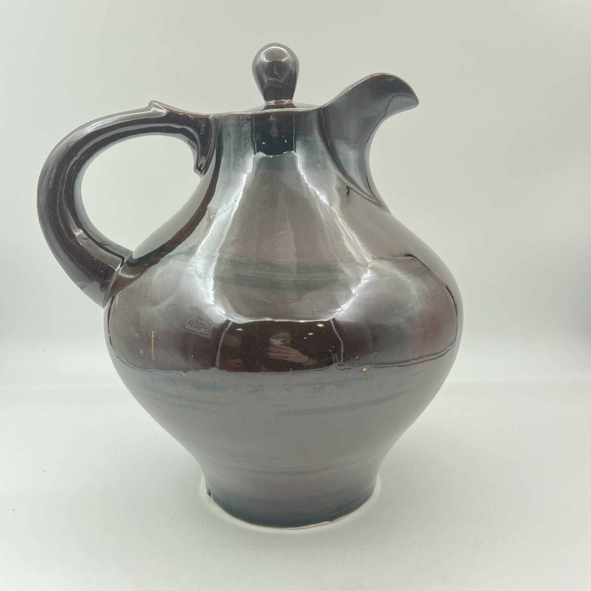 Кувшин коричневого цвета (большой), керамика, глазурь, СССР, 1970-1990 гг.