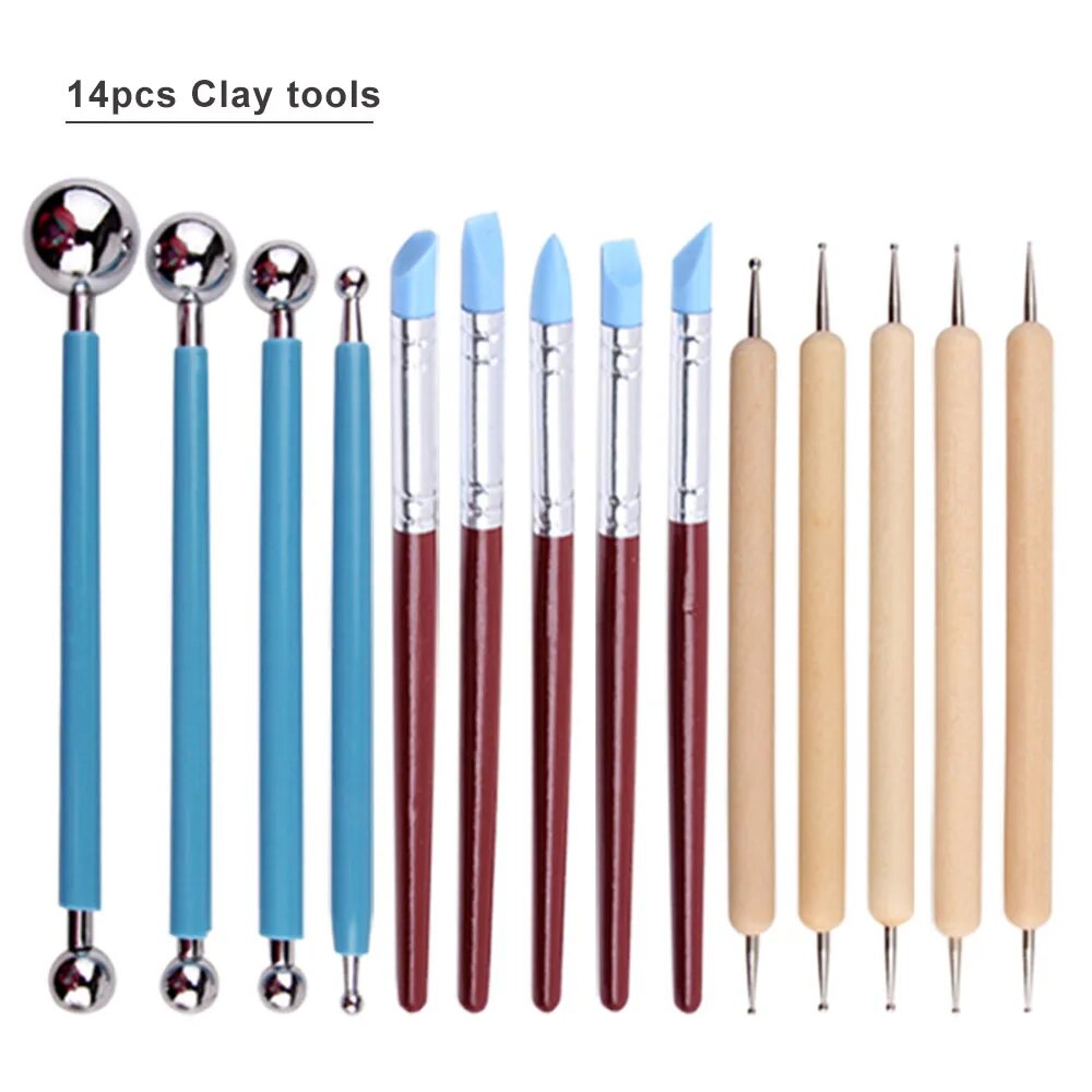 Набор инструментов для лепки из глины, 14pcs