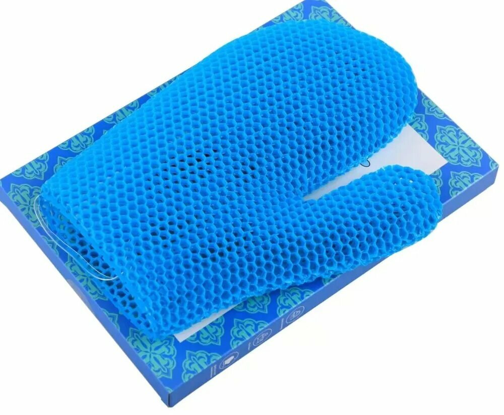 Supracor мочалка-рукавица массажная (синий)