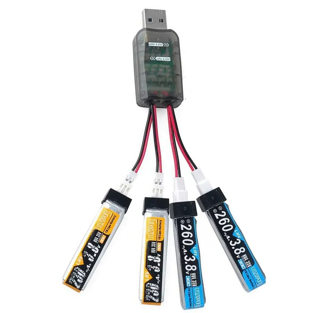 4-канальный USB адаптер для зарядки аккумуляторов 1S LiHv 3.7V