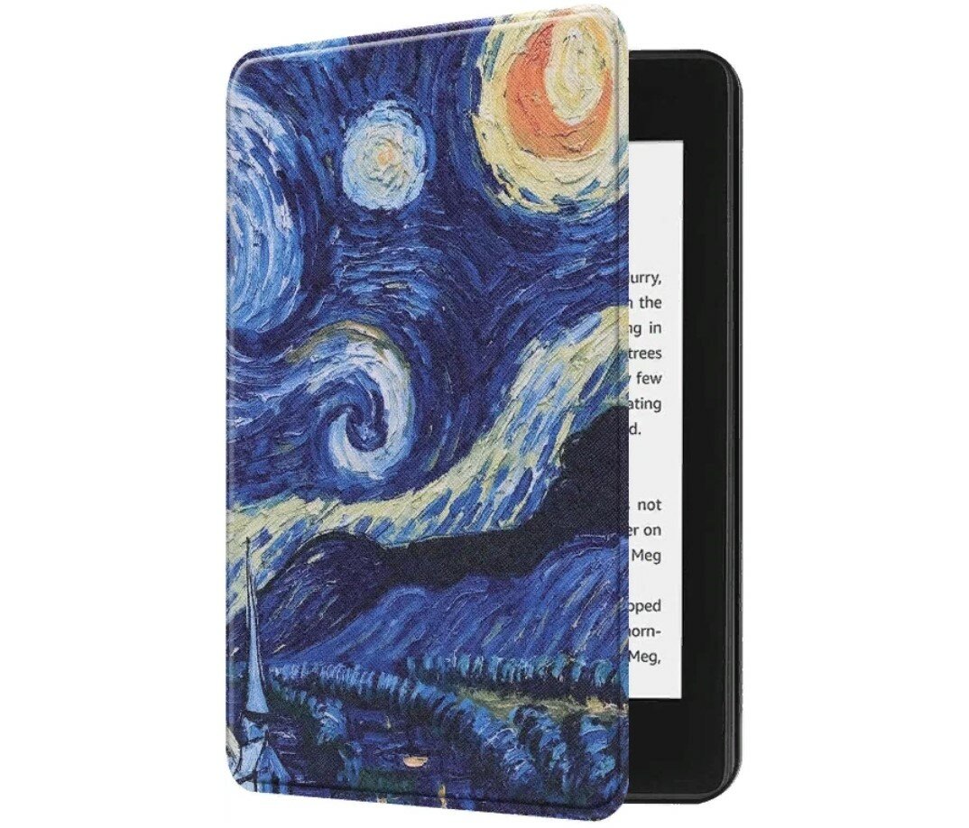 Чехол-обложка MyPads для Amazon Kindle PaperWhite 2018 тонкий легкий необычный с функцией включения-выключения