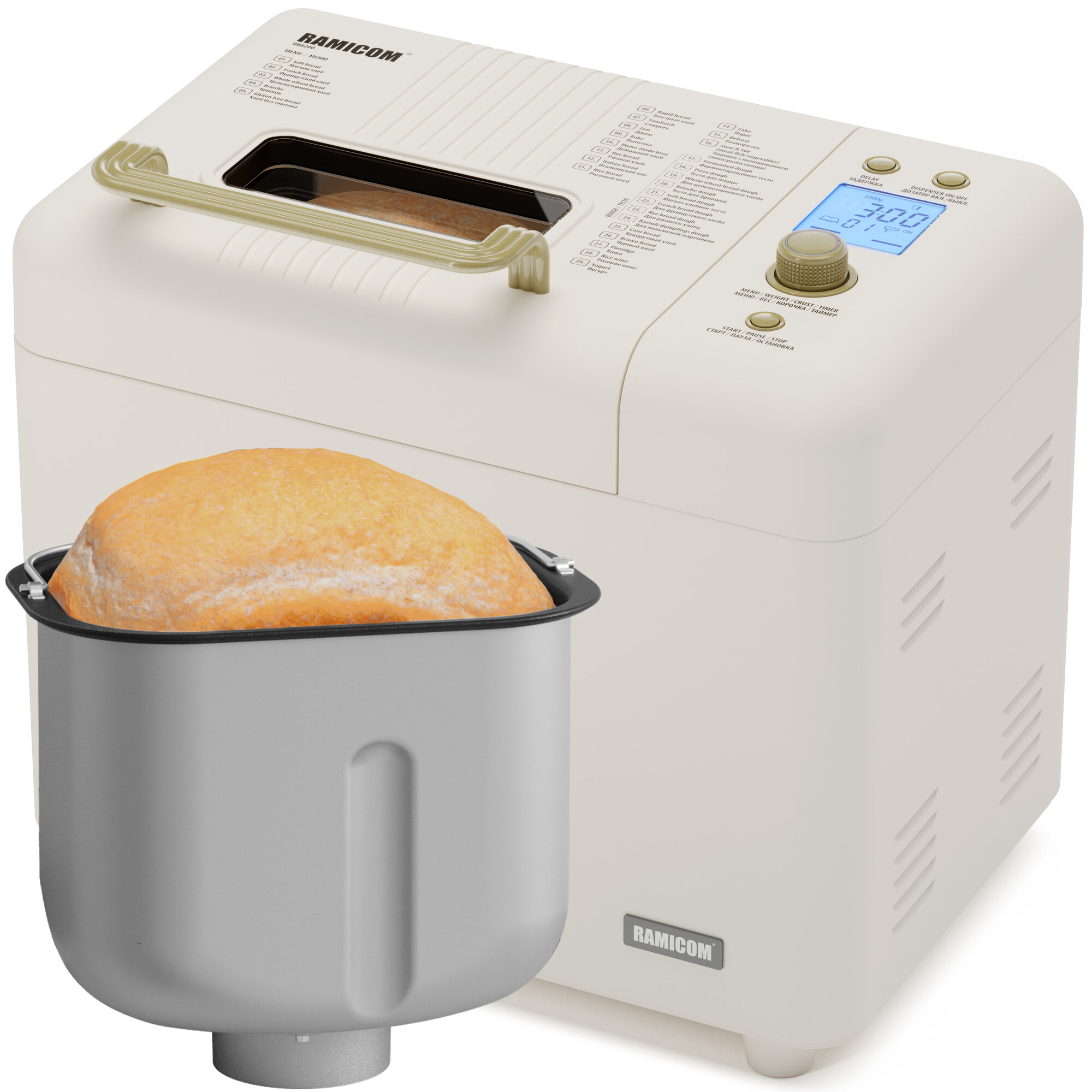 Хлебопечка 29-в-1 с дополнительной формой RB8200RA9100