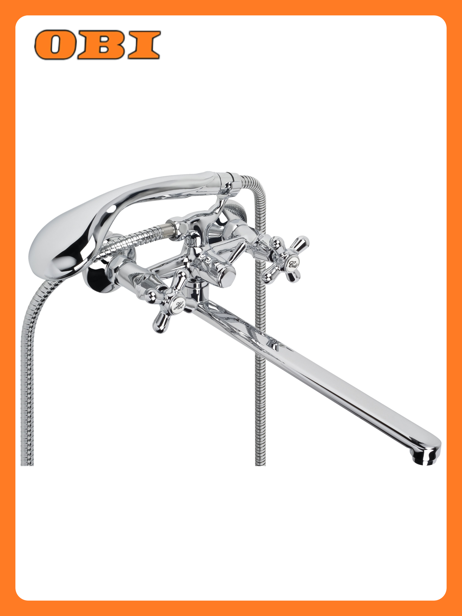 Смеситель д/ванны ARGO RETRO 212 с душевым гарнитуром, поворотный излив 32,5 см