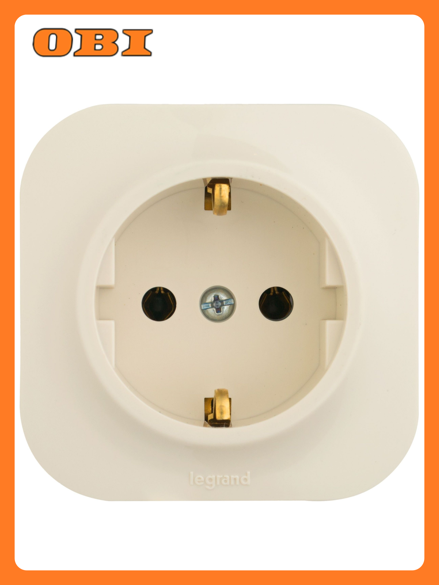 Розетка Legrand Quteo, термопласт, IP20, 16А, 250В, заземление, желтая