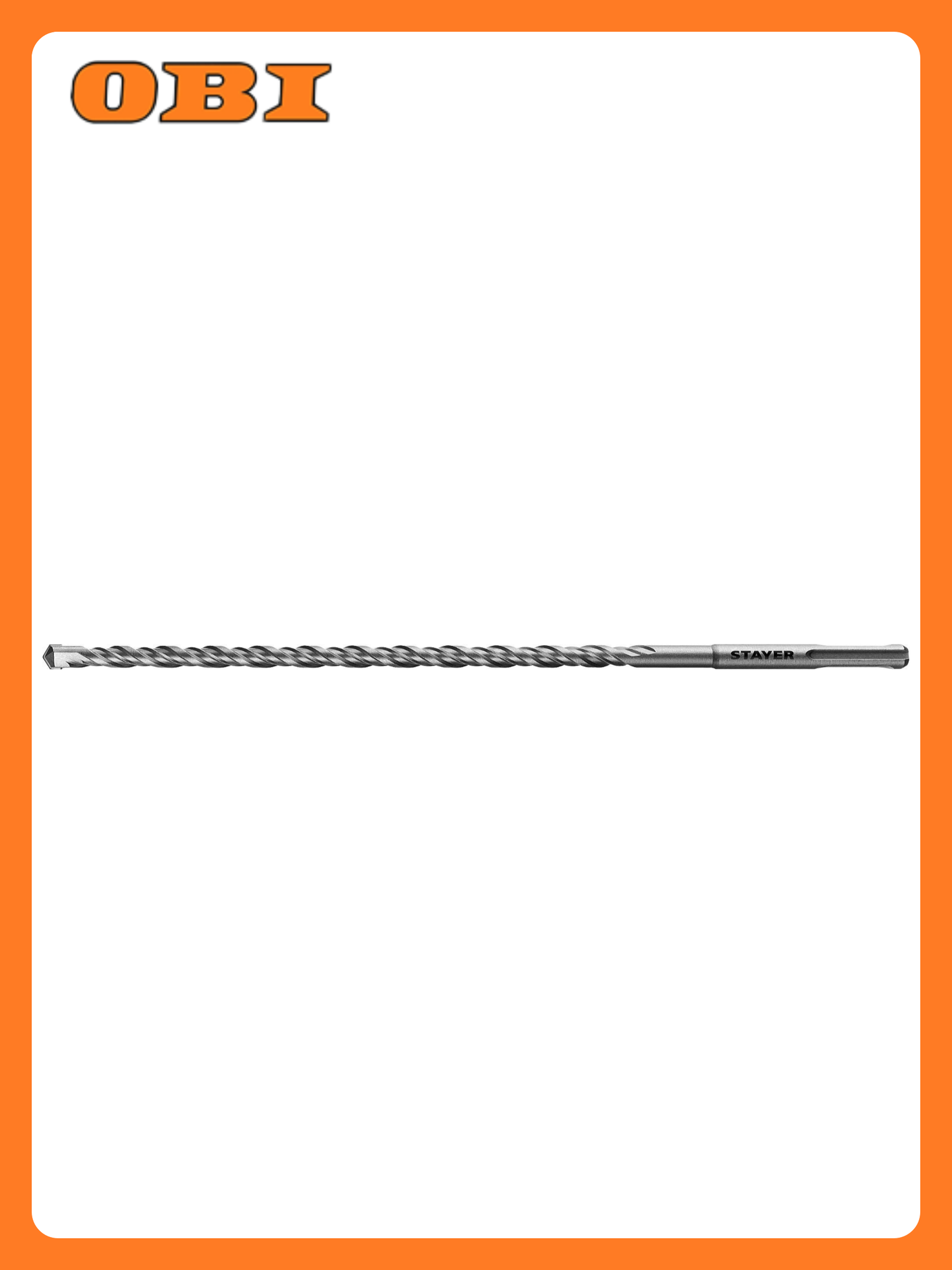 Бур STAYER PROFESSIONAL 2930-210-06, SDS-plus, для бетона, камня, кирпича, 6x210 мм