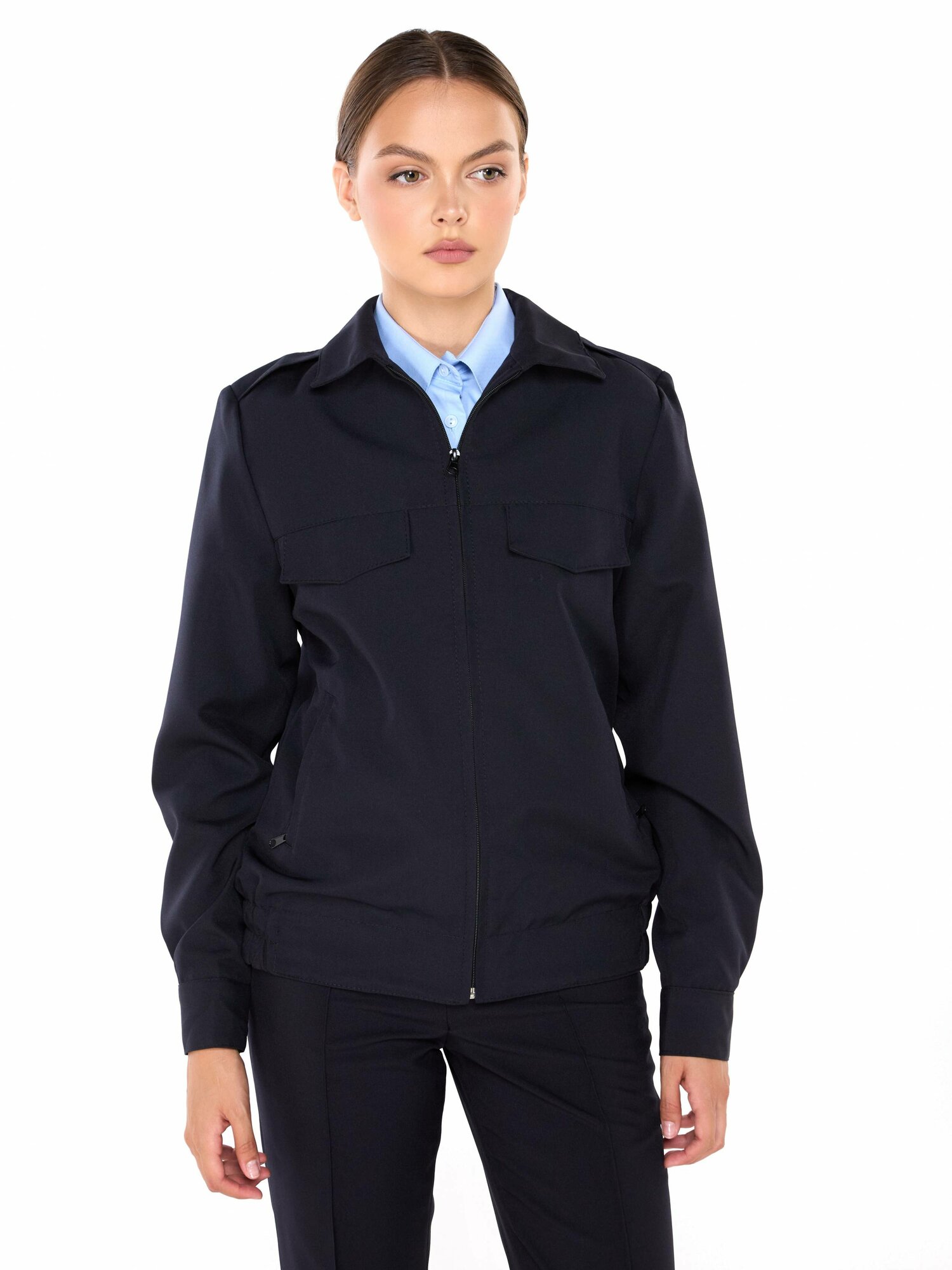 Куртка женская габардин полиции темно-синяя нового образца (42 / 158 - 164)