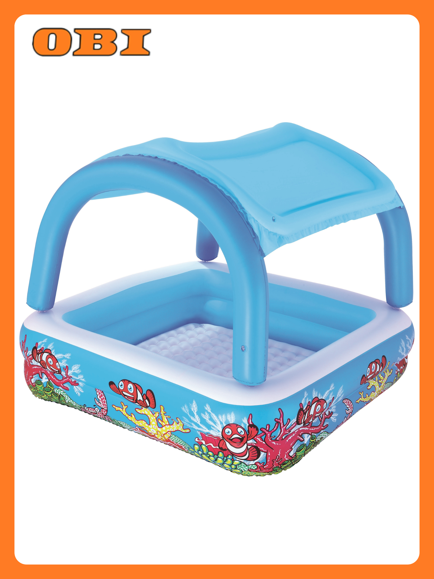 Бассейн детский надувной квадратный Bestway Canopy Play Pool 140х140 см