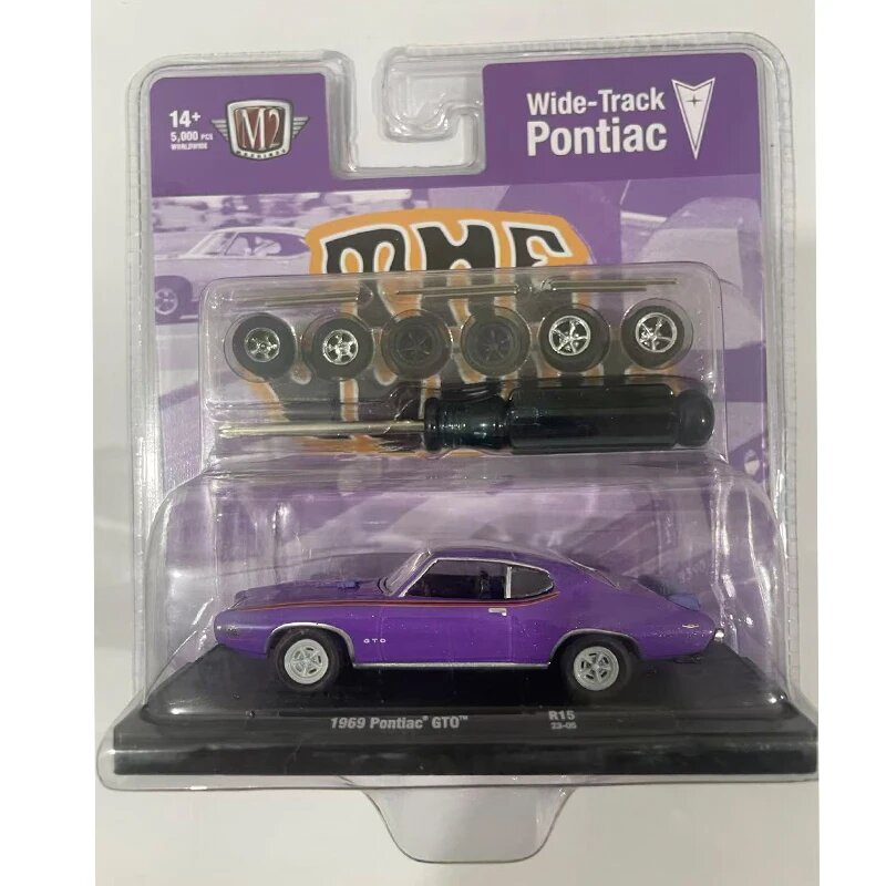 M2 1/64 Pontiac GTO 1969, фиолетовый, M2-4