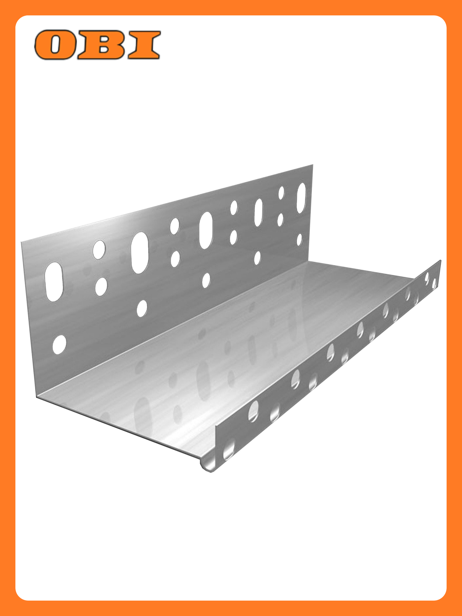 Цокольный профиль FasadPro, алюминиевый, 2500x50x0,9мм, серебристый