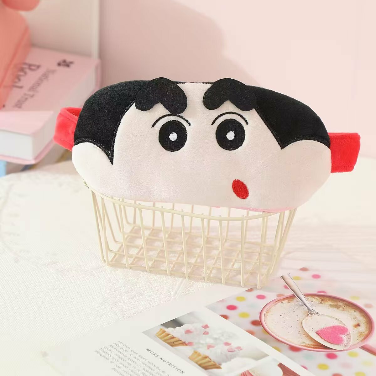 Милая мультяшная маска для сна, солнцезащитная, для путешествий, для студентов, для мужчин и женщин, снимает усталость глаз, мягкая, дышащая.