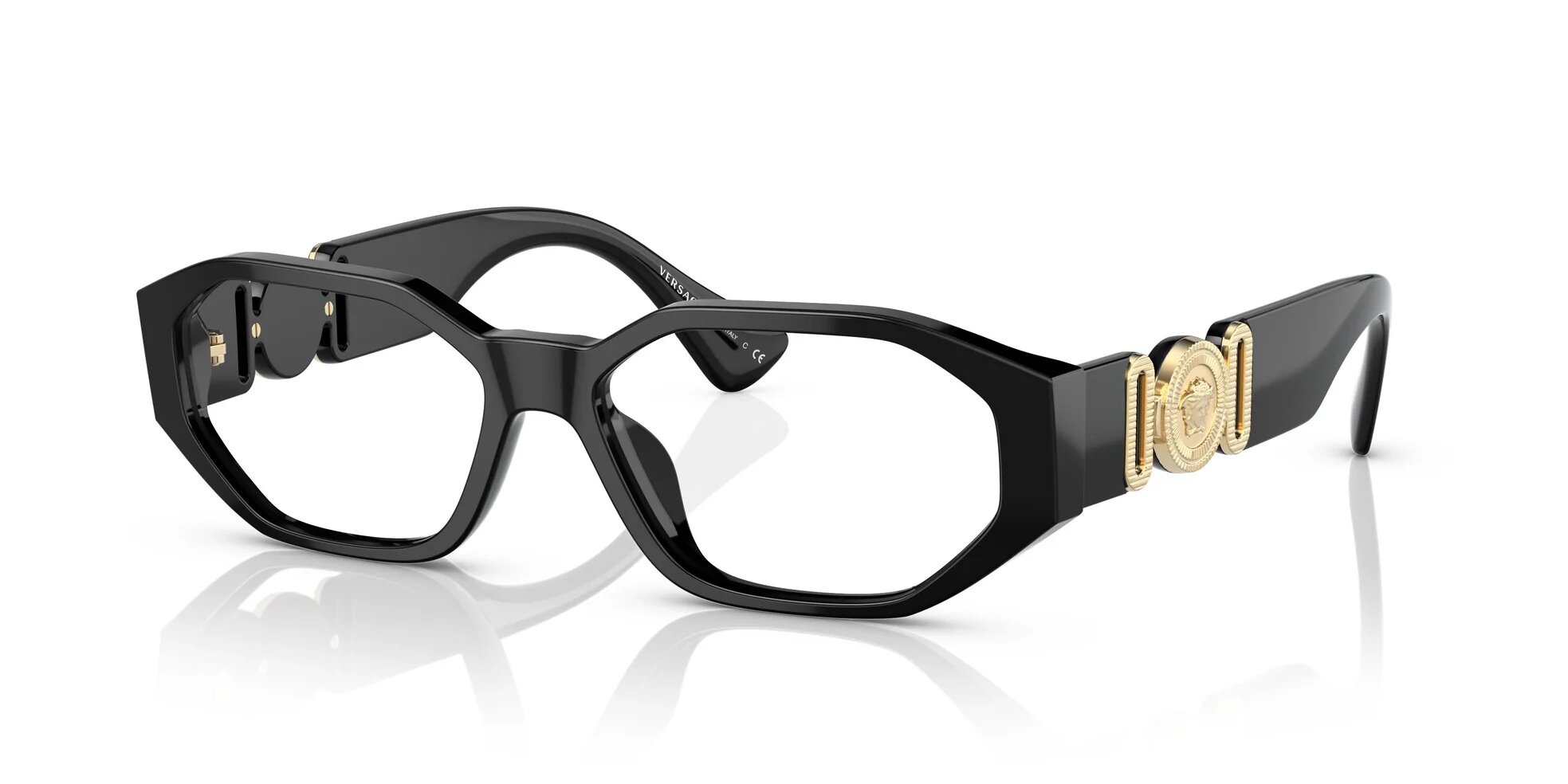 Оправа для очков Versace унисекс VE3320U GB1 medusa черная золотая медуза