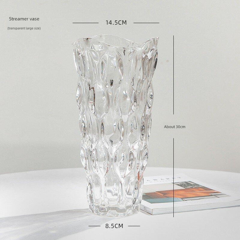 Украшение вазы для гостиной, цветочная композиция, хрустальное стекло, стиль, скандинавская роза, искусственный цветок,