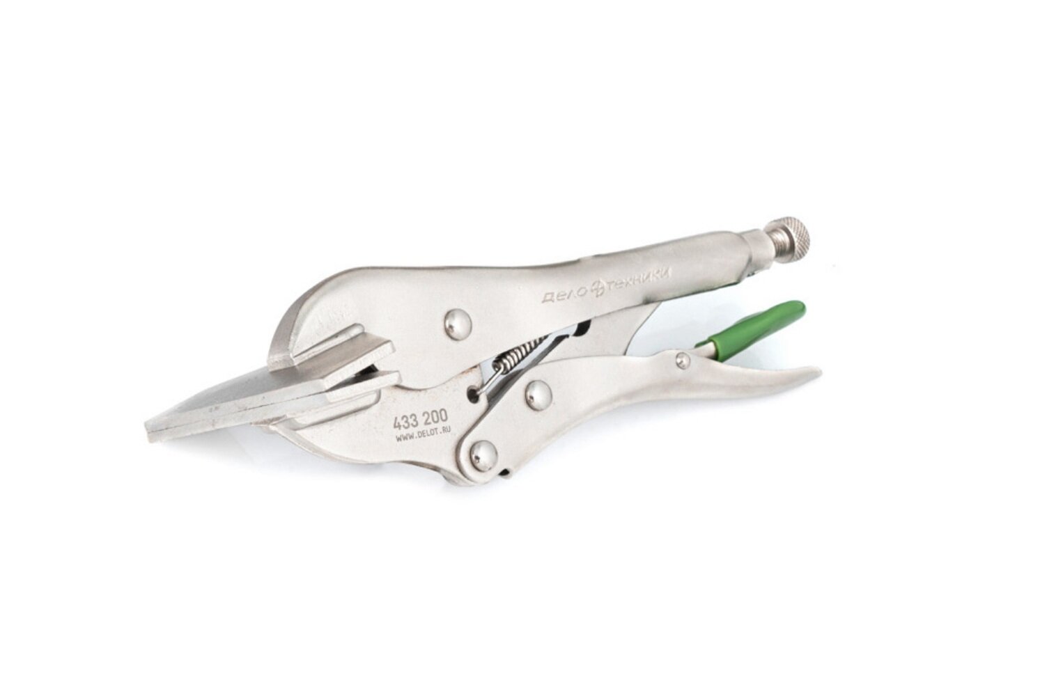 Зажим с фиксацией с плоским захватом SM-тип 200 мм, Дело Техники, 433200