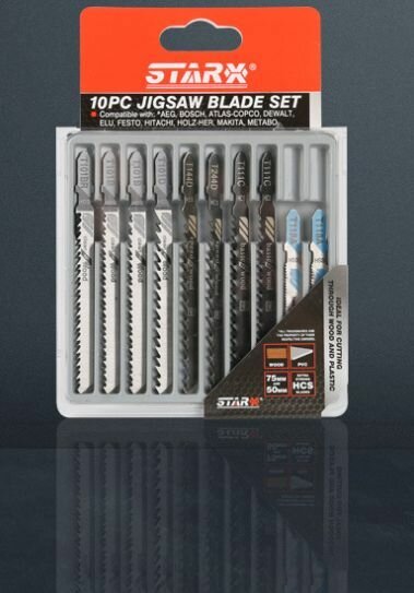 Пилки для лобзика в футляре 10 шт