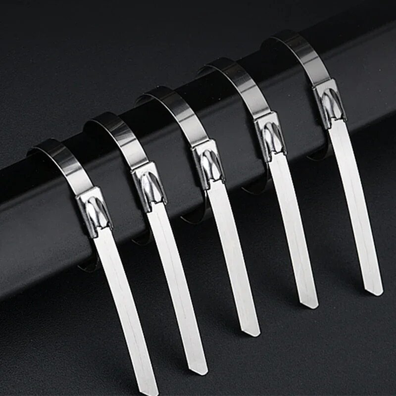 Металлические кабельные стяжки из нержавеющей стали 50/100 шт 50pcs, 4.6X300mm