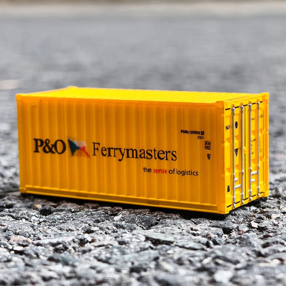 Грузовой контейнер 20 футов HO масштаб 1:87 Желтый, PO