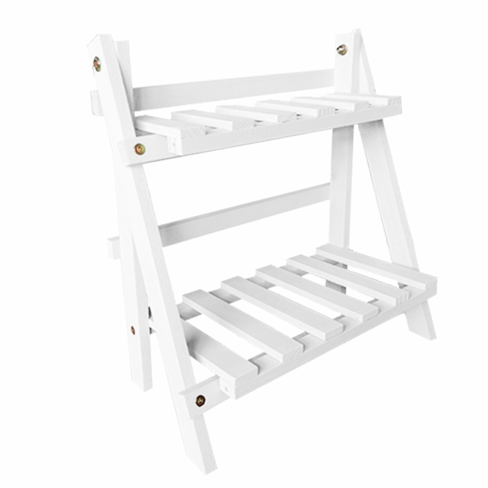 (Одна) Деревянная двухслойная настольная стойка-белая