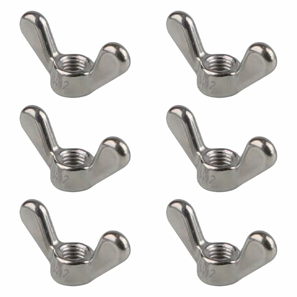 6 рожковых гаек из нержавеющей стали-M12