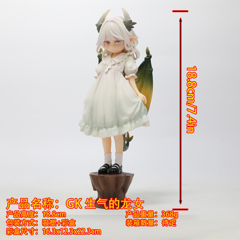 Новая игрушка GK Light Nightmare Twin Angry Dragon Girl Little Hidden Figure для книжной полки, настольного компьютера, корпуса компьютера, в качестве подарка.