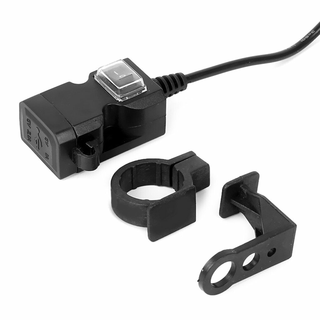 Двойное USB зарядное устройство 9-24v 1.0A 2.1A для электросамоката и мотоцикла, быстрое зарядное устройство